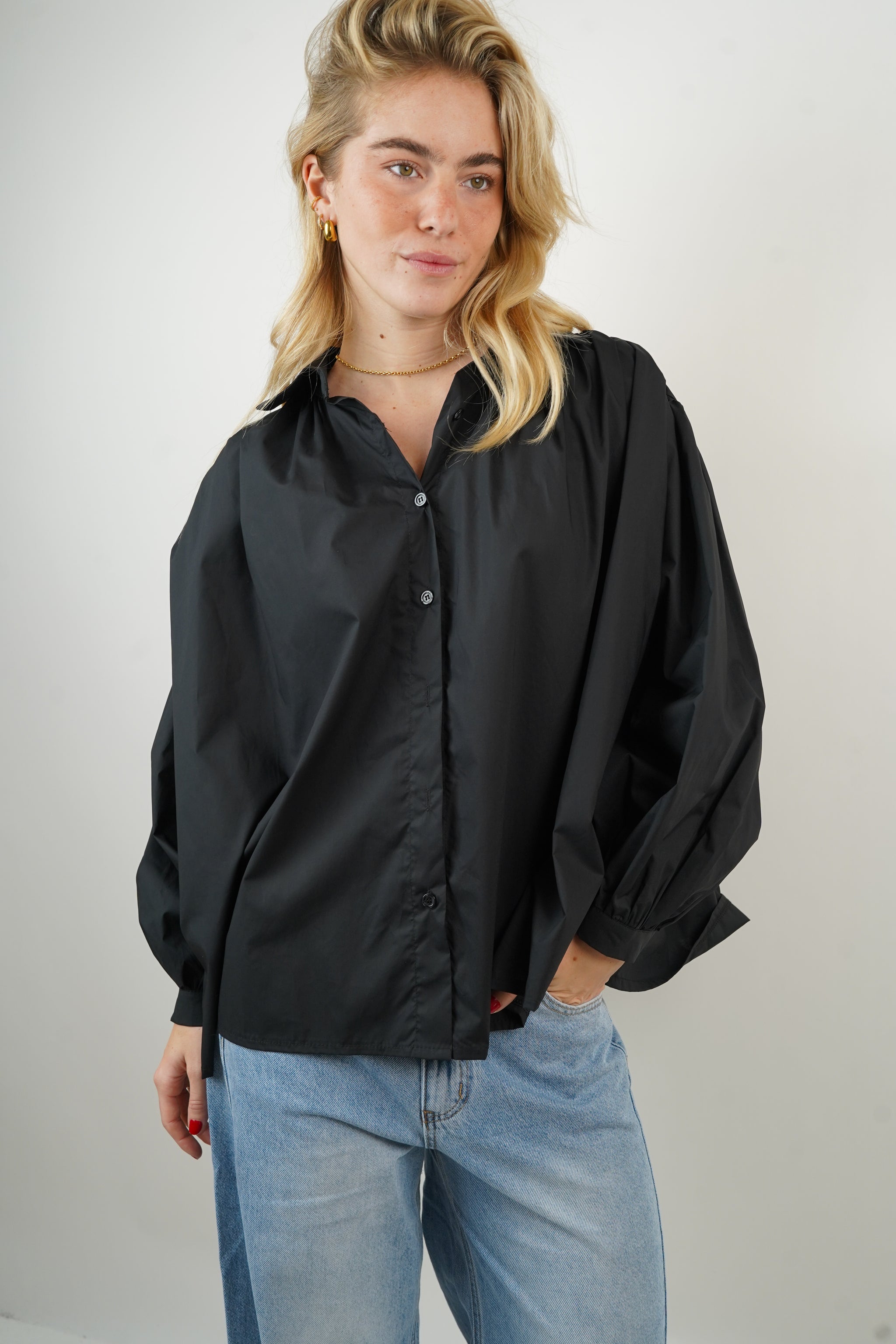 Chemise oversize noire