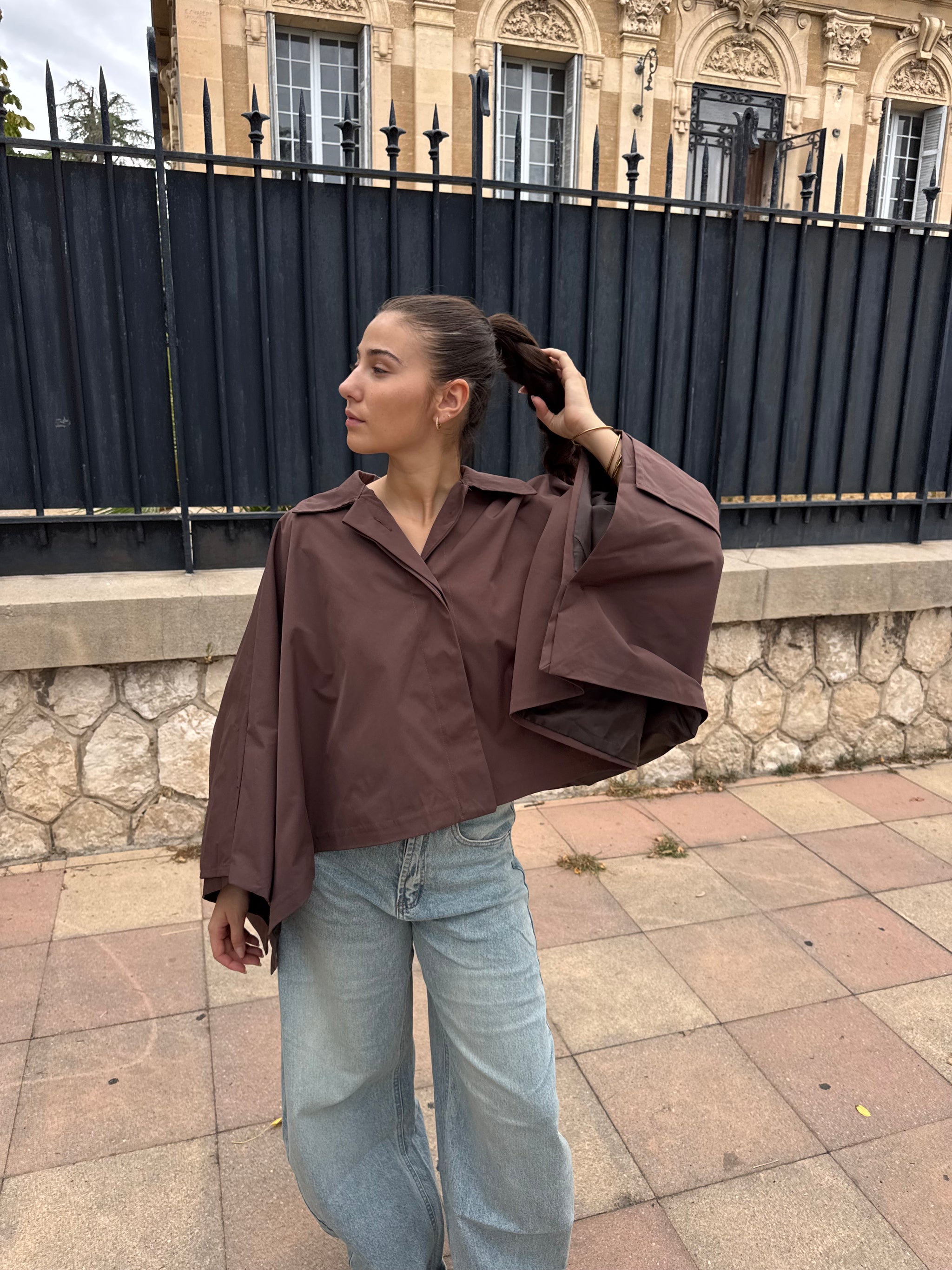Cape marron oversize
